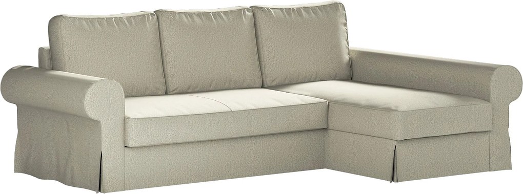 Potah na pohovku IKEA Backabro rozkládací se šezlongem barva béžová látka pletený vzor