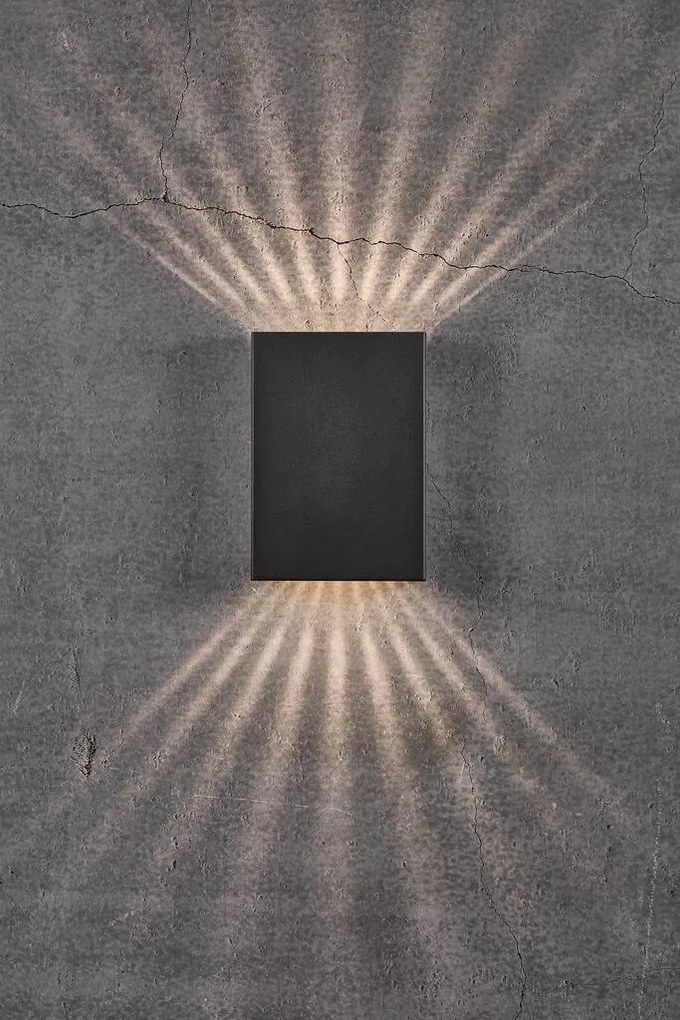 NOR 2019051003 Venkovní nástěnné svítidlo Fold 15 2x3,5W LED černá čirá - NORDLUX
