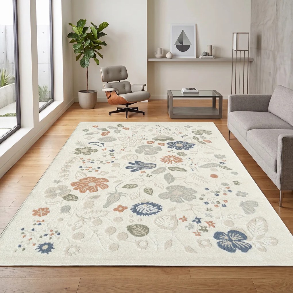 Angel Carpet, Kusový koberec Aurora 25 Cream, 80x150, bílá, kancelář
