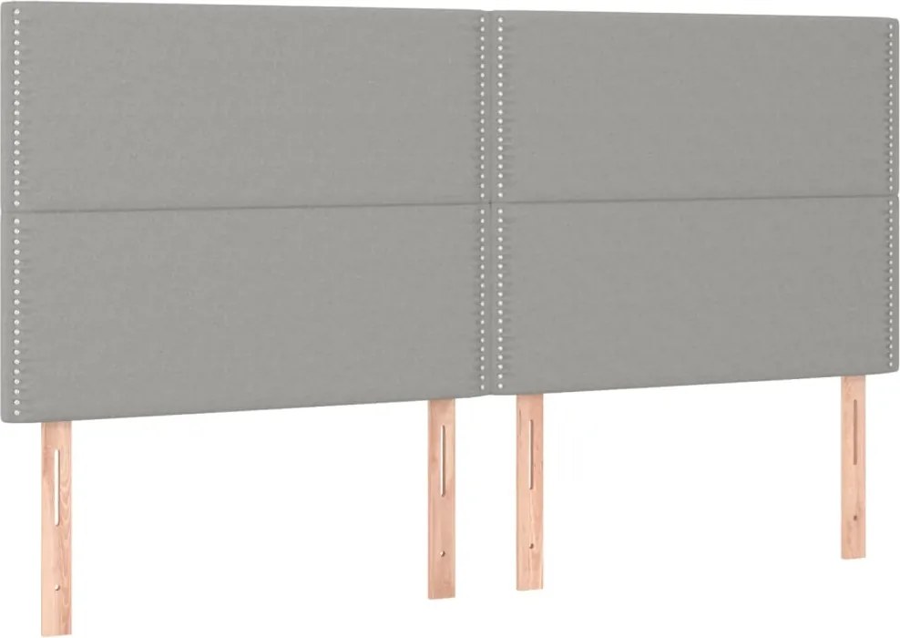 Box spring postel s matrací světle šedá 180 x 200 cm textil 3137093