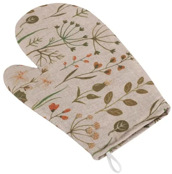 Bellatex Kuchyňská chňapka 28x18 cm Větvičky Režná,Zelená,Oranžová