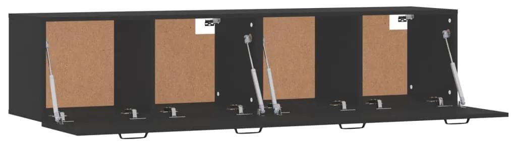 vidaXL Nástěnné skříňky 2 ks černé 60x36,5x35 cm kompozitní dřevo