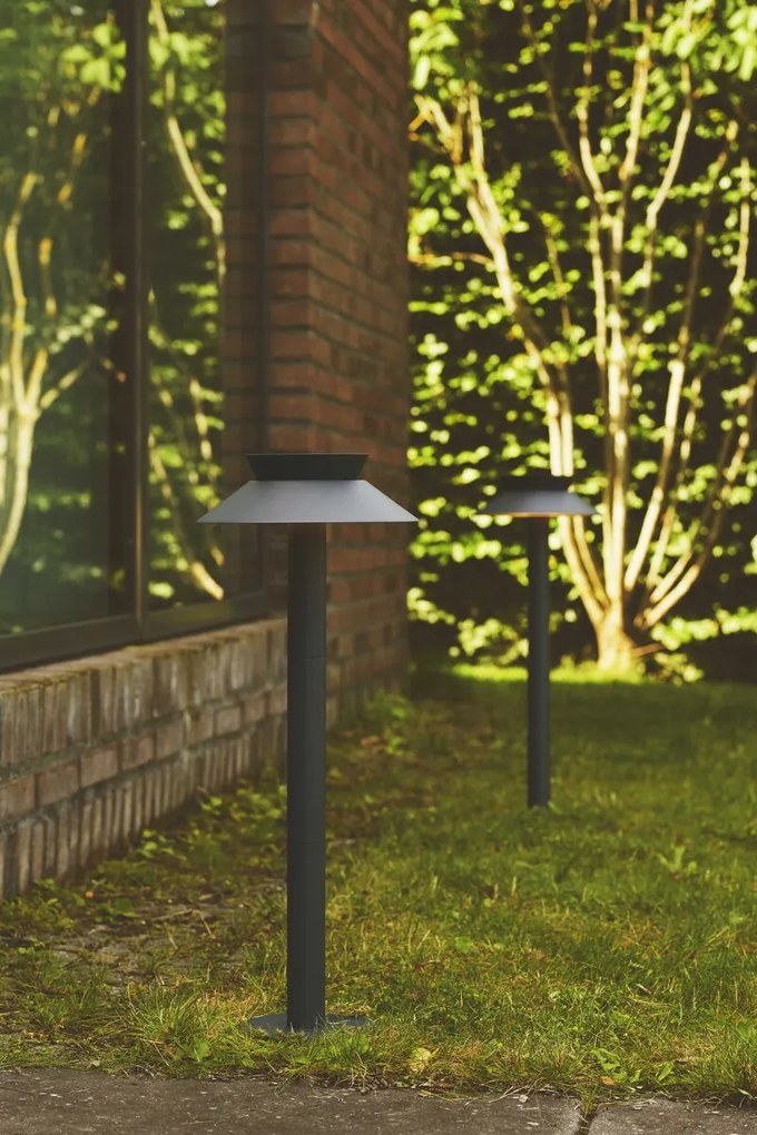Černý zahradní solární LED sloupek Justina s pohybovým čidlem zapichovací 5W 60cm  - Nordlux