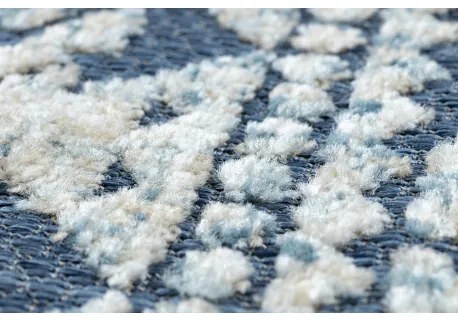 koberec Strukturální SOLE D3732 Aztécký, diamanty ploché tkaní modr velikost 160x220 cm | krásné koberce cz
