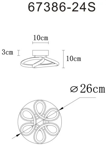 Globo 67386-24S - LED Stropní svítidlo MELISAND 24W/230V pr. 26 cm matný chrom