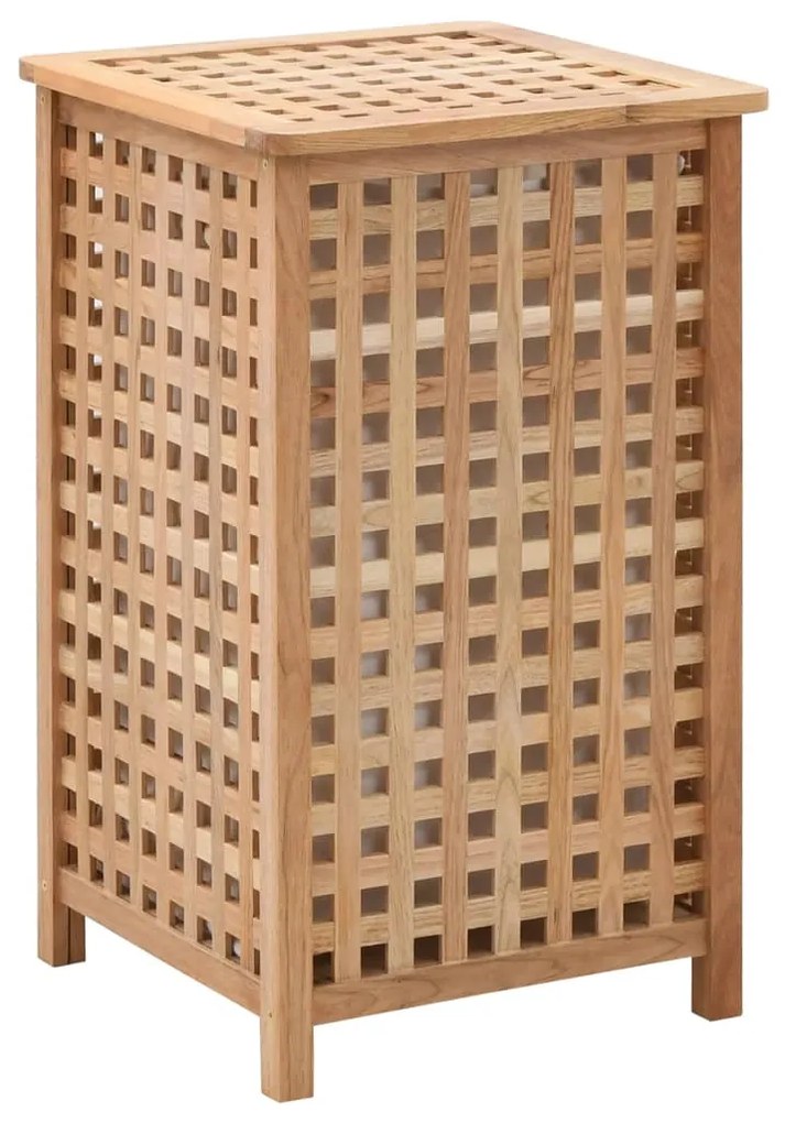 Koš na prádlo Bosler - masivní ořechové dřevo | 39x39x65 cm