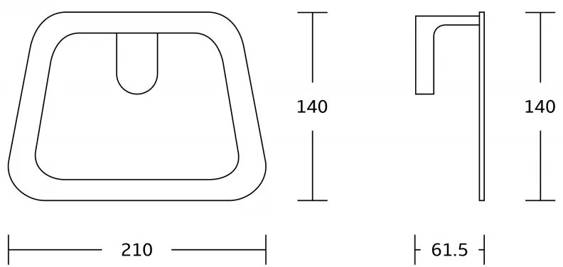 Mexen příslušenství, Lea držák na ručníky, černá, 7026032-70