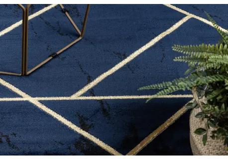 koberec EMERALD výhradní 1012 glamour, stylový geometrický tmavě modr velikost 280x370 cm | krásné koberce cz