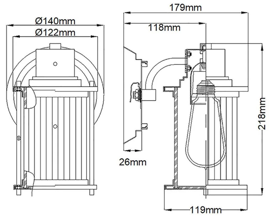 Elstead Nástěnné světlo do koupelny RIGGS 1 stará mosaz