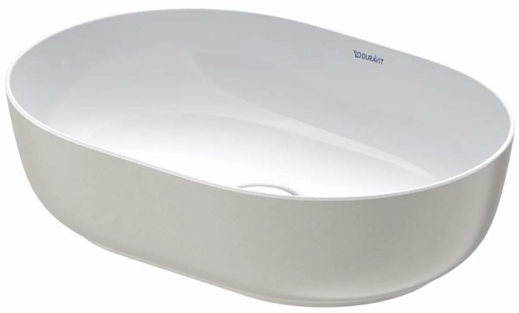 Duravit Luv - Umyvadlo na desku, 50x35 cm, bez přepadu, bílá/matná šedá 0379502300