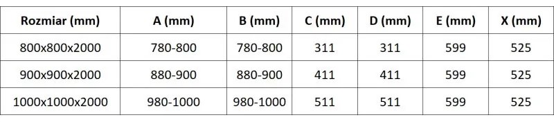 Mexen Exo, pětiúhelníkový sprchový kout s výklopnými dveřmi 100 x 100 cm, 6mm čiré sklo, černý profil, 812-100-100-70-00