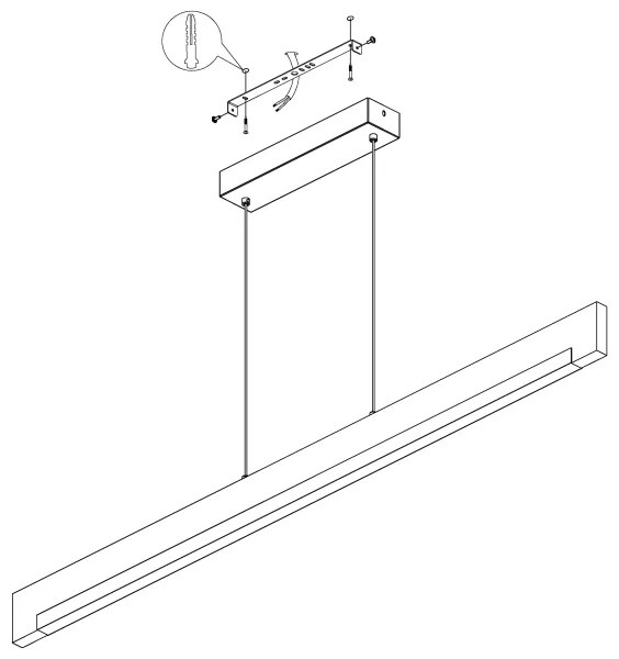 Eglo 99293 - LED Stmívatelný lustr na lanku CAMACHO LED/25,5W/230V