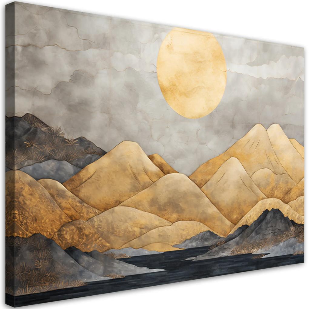 Gario Obraz na plátně Japonská krajina zlatých hor Rozměry: 60 x 40 cm