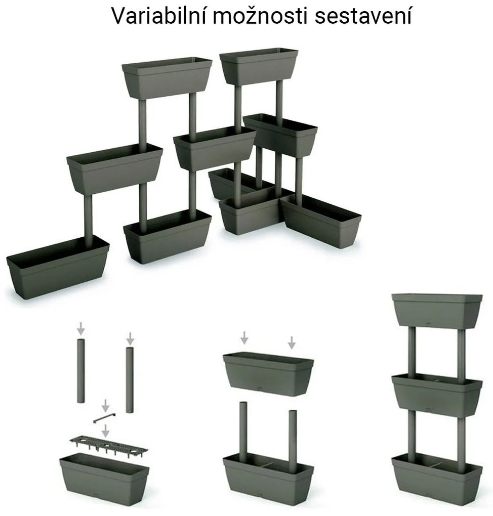 ARTPLAST Sada truhlíků se zavlažováním cihlová