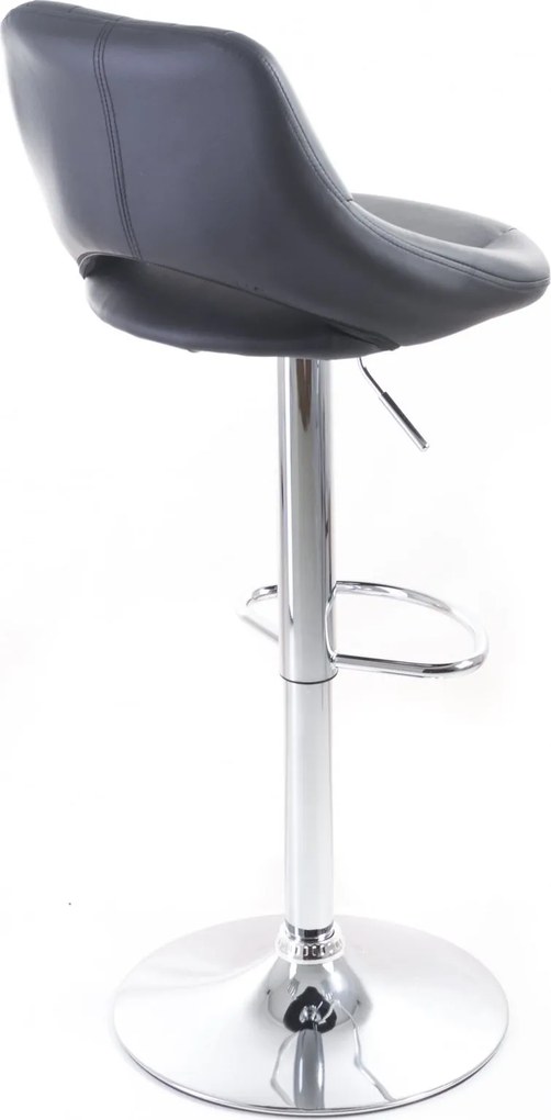 Barová židle G21 Aletra koženková, prošívaná black [60023095]