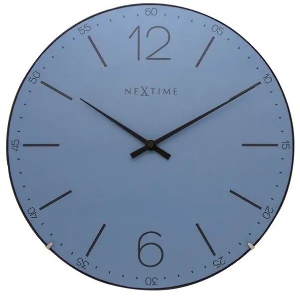 Designové nástěnné hodiny 3159bl Nextime Index Dome 35cm