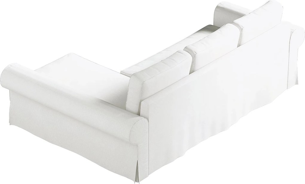 Potah na pohovku IKEA Backabro rozkládací se šezlongem barva krémová látka pletený vzor