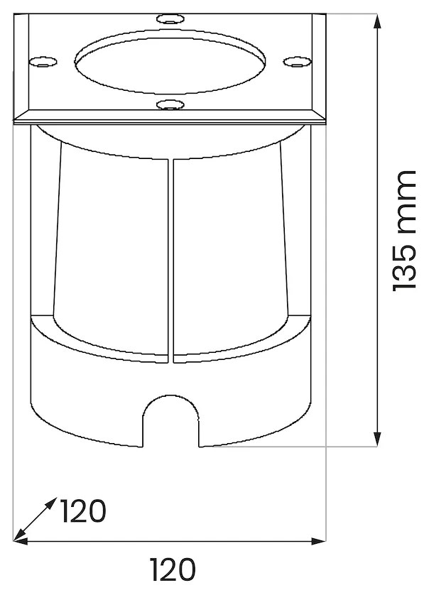 Exteriérové ​​najezdové svítidlo Viale Square, 1x GU10