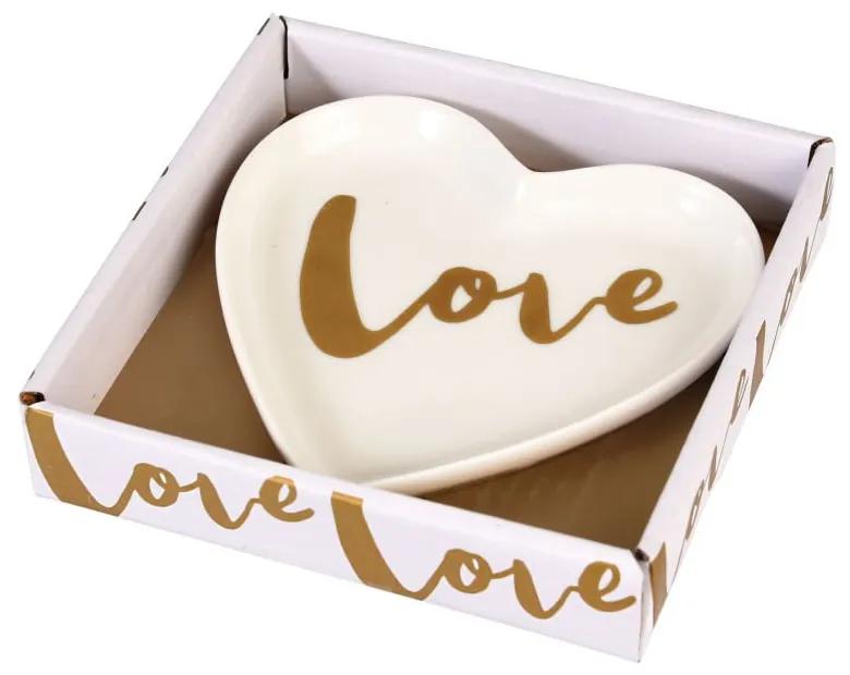 Ozdobný porcelánový talířek Rex London Love Heart