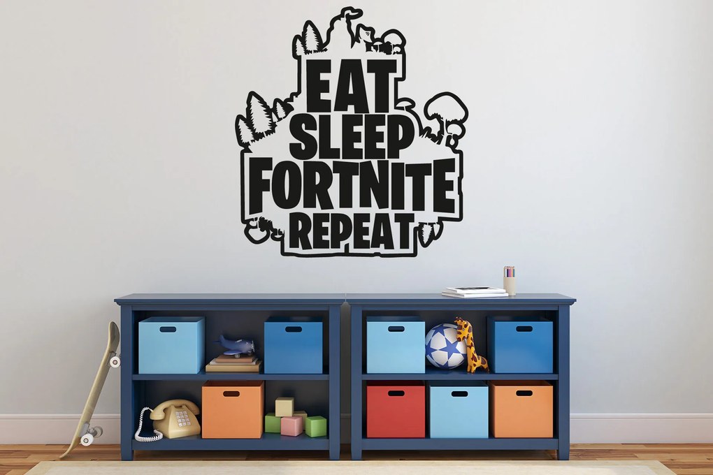 Lepy.cz Samolepka na zeď Fortnite Velikost (šířka x výška): 40x43cm, Barevná varianta: Bílá