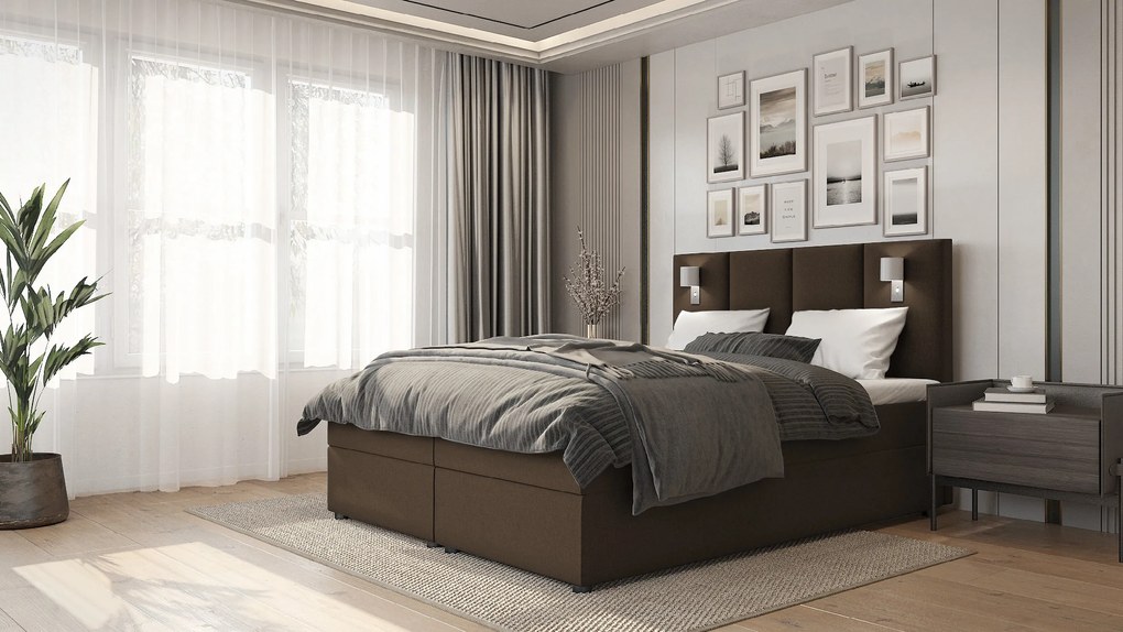SFAB Kontinentální čalouněná postel PARMA (90x200 cm) Barva látky: INARI 91