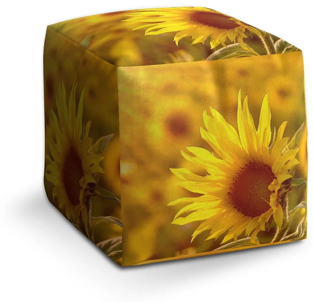 Sablio Taburet Cube Slunečnice 3: 40x40x40 cm