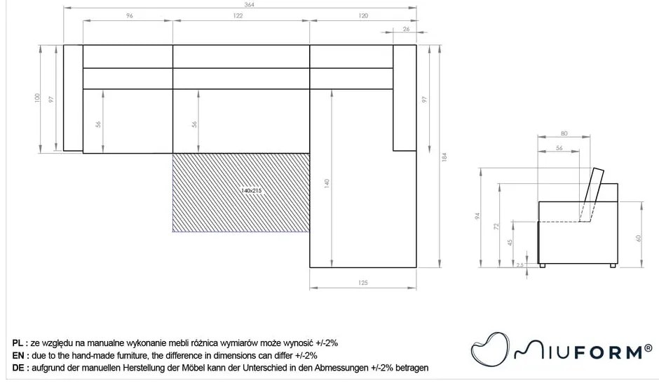 Krémová rozkládací modulární rohová pohovka s úložným prostorem (pravý roh) Lulu – Miuform