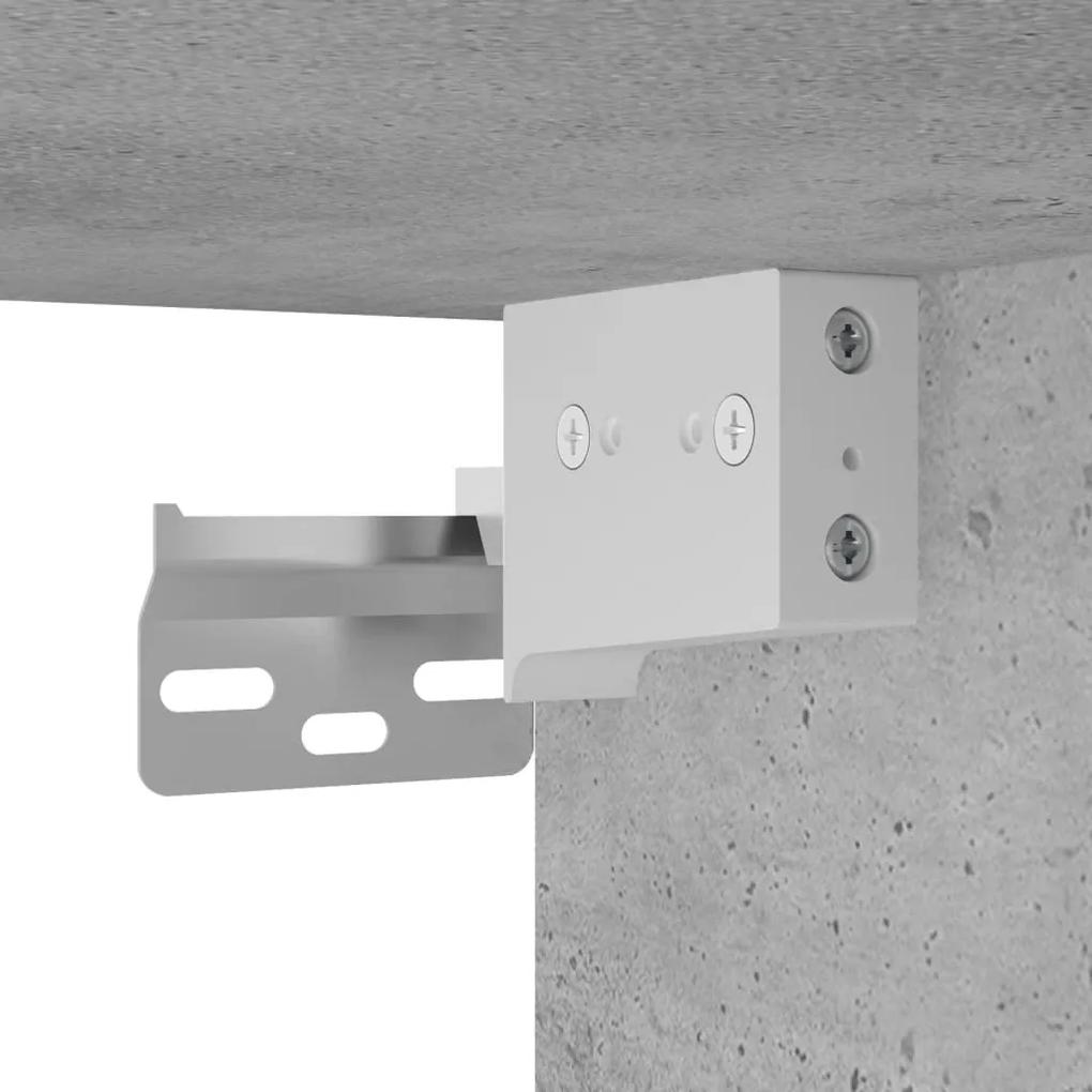 3dílná obývací stěna s LED osvětlením betonově šedá - Default Title