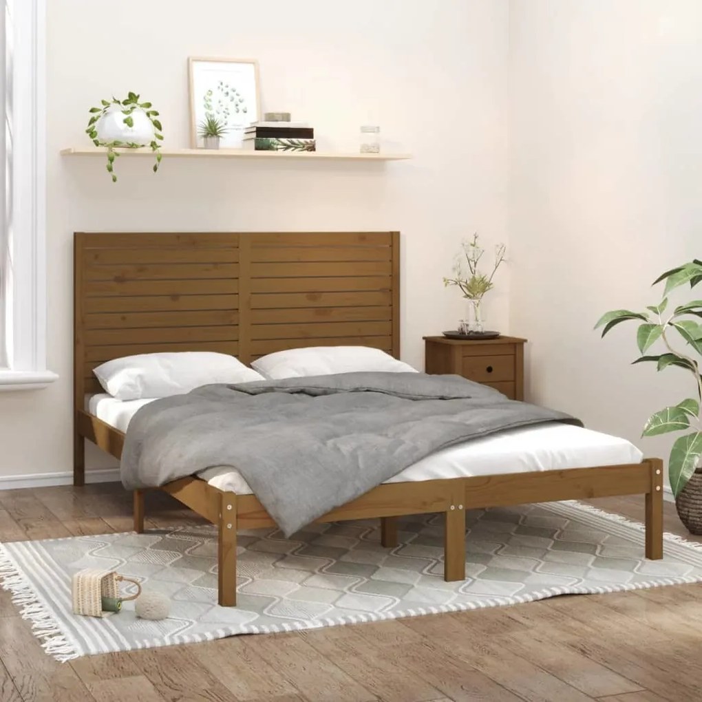 vidaXL Rám postele masivní dřevo 120 x 200 cm [3104607] Barva: Šedá