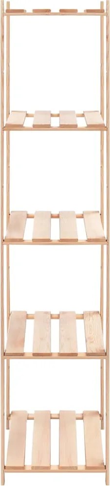 Úložný regál 5 polic 2 ks 80x38x170 cm masivní borovice 250 kg 3051113