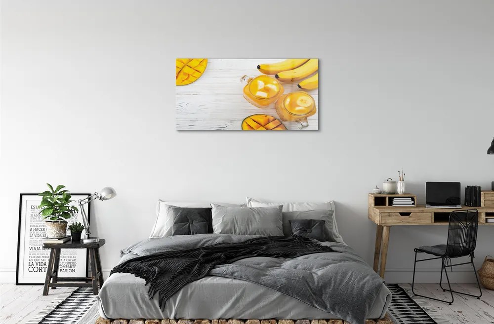 akrylový obraz Mango banán smoothie 100x50 cm