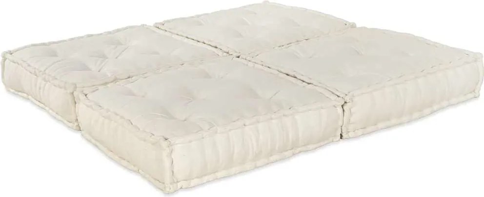 Modulová pohovka 2 ks Textil Krémová 140 x 70 x 36 cm 3315065