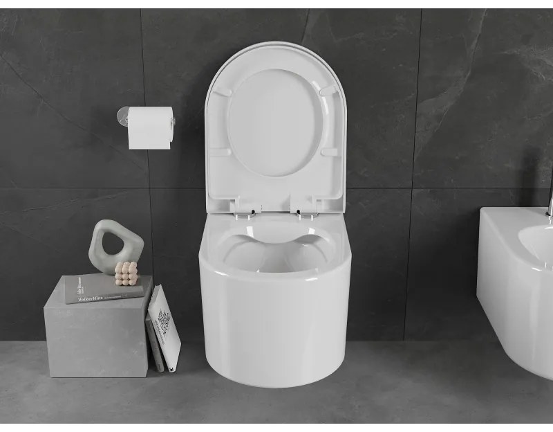 Mexen Sofia WC WC mísa Rimless s pomalu padající deskou tvrdá, duroplast, Bílá - 30540200