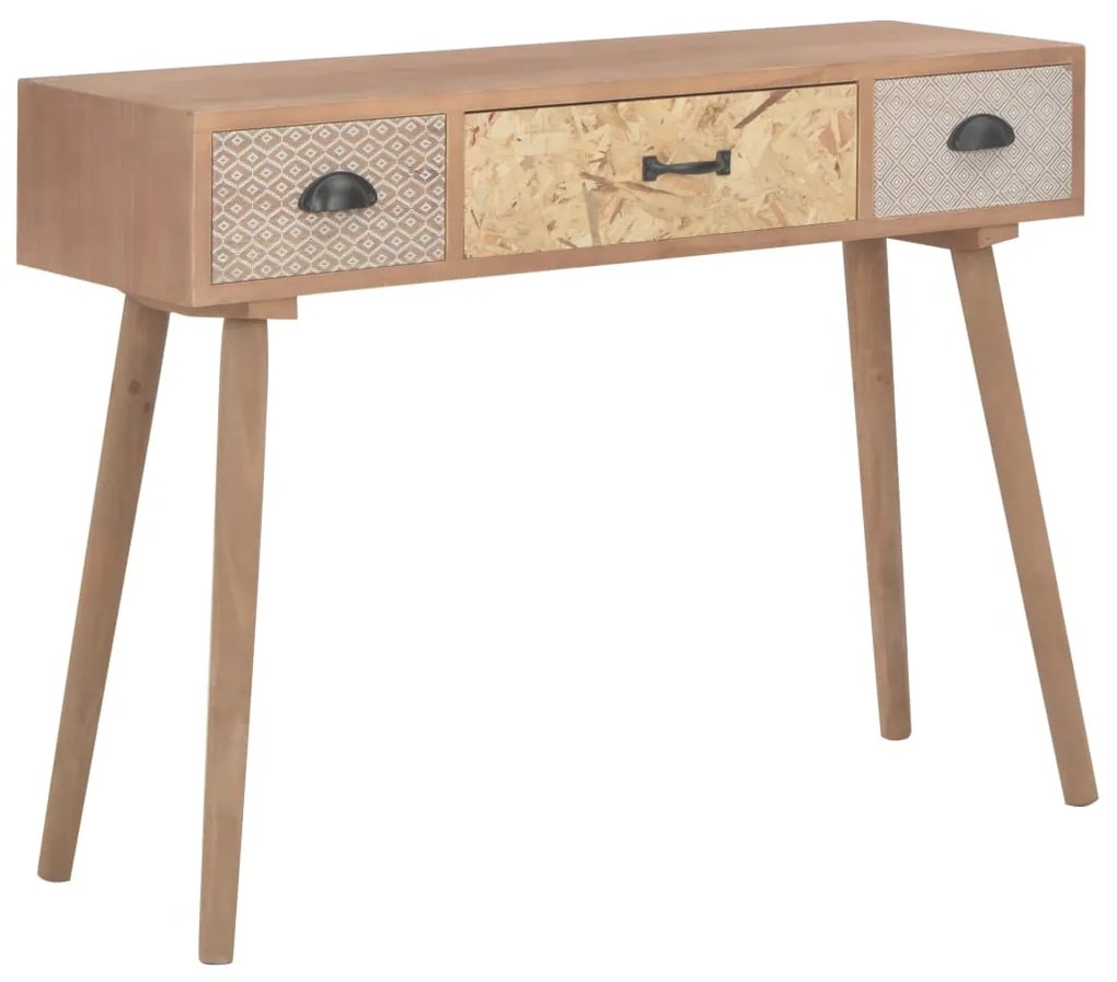 Konzolový stolek se 3 zásuvkami - masivní borovice | 100x30x73 cm