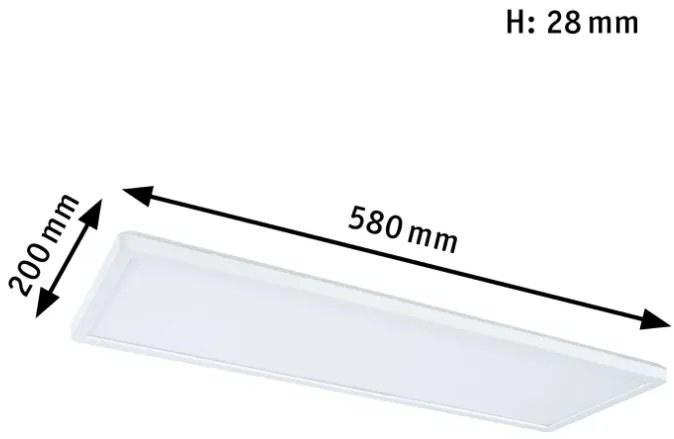 Paulmann 79925 Atria Shine, bílé stropní svítidlo s korónou 22W LED 3000K, 58x20cm