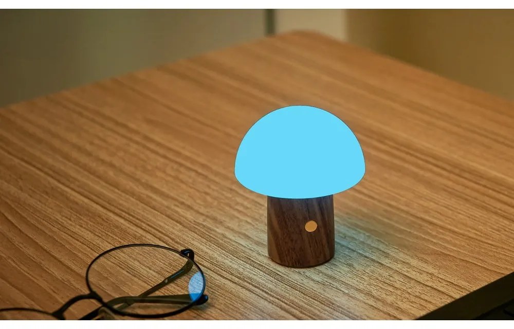 Bílá/v tmavě přírodní barvě LED stolní lampa (výška 7 cm) Alice Mushroom – Gingko