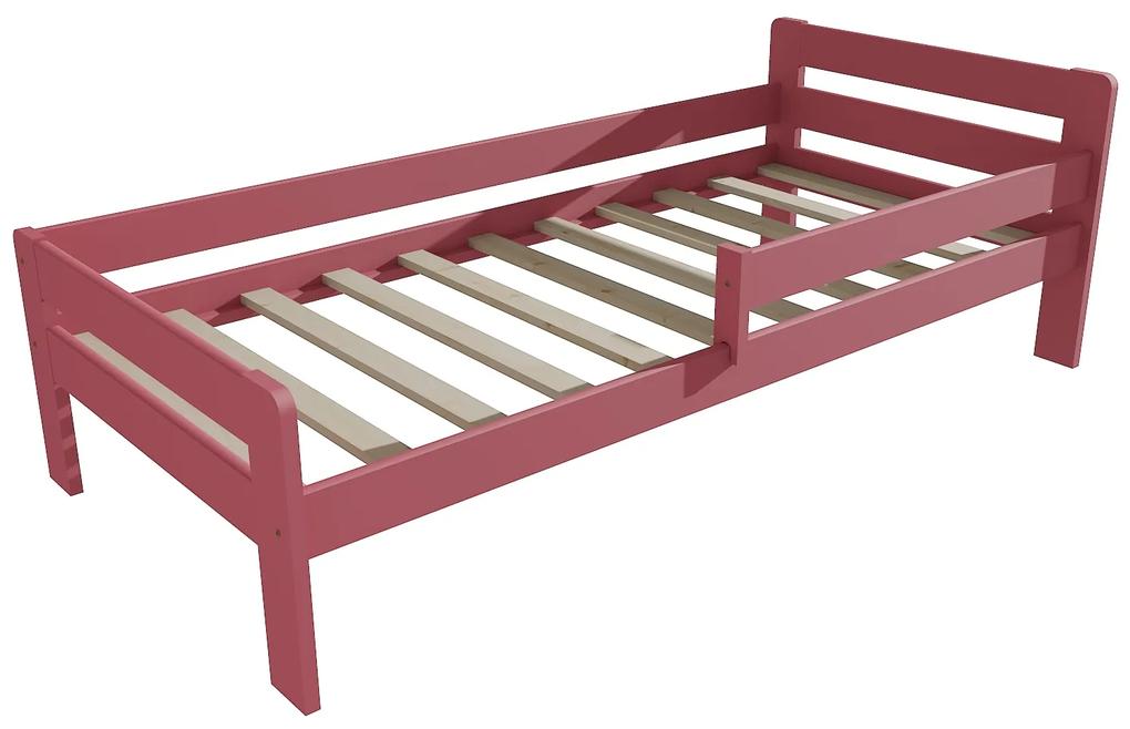Vomaks Dětská postel se zábranou VMK002C KIDS Rozměr: 80 x 160 cm, Barva: barva růžová
