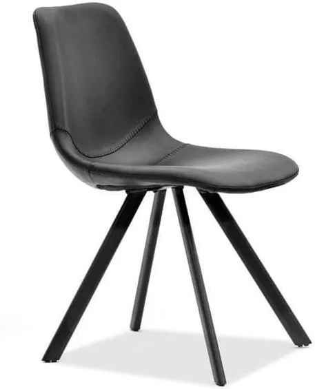 design4life Jídelní židle SIMAL černá vintage