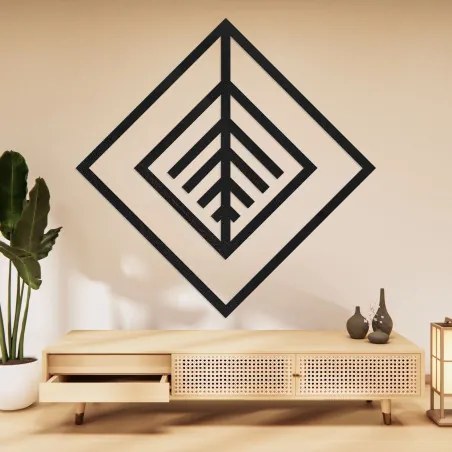 Geometrická dřevěná dekorace na zeď - Moderní design | SENTOP HDF0397-B