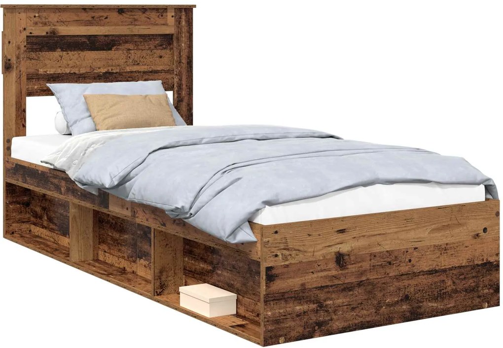 Rám postele Staré dřevo 100 x 200 cm Masivní borové dřevo 3409797