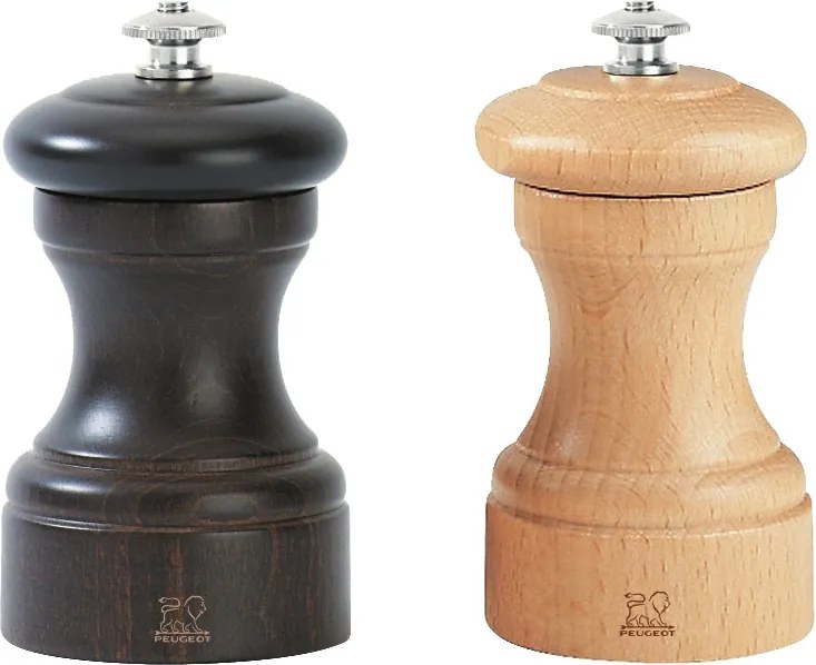 Peugeot Dárkový set mlýnků na pepř a sůl Bistro, bukové dřevo a čokoládová 10 cm