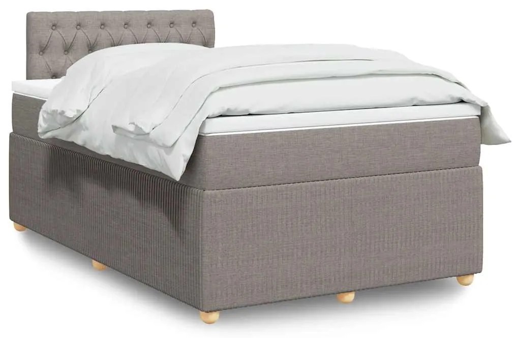 Box spring postel s matrací taupe 120x200 cm textil 3289734