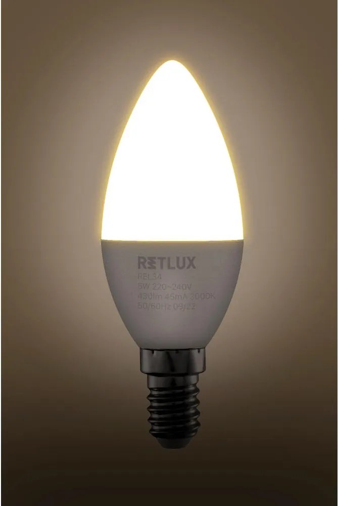 Retlux REL 34 LED C37 2x5W E14 WW