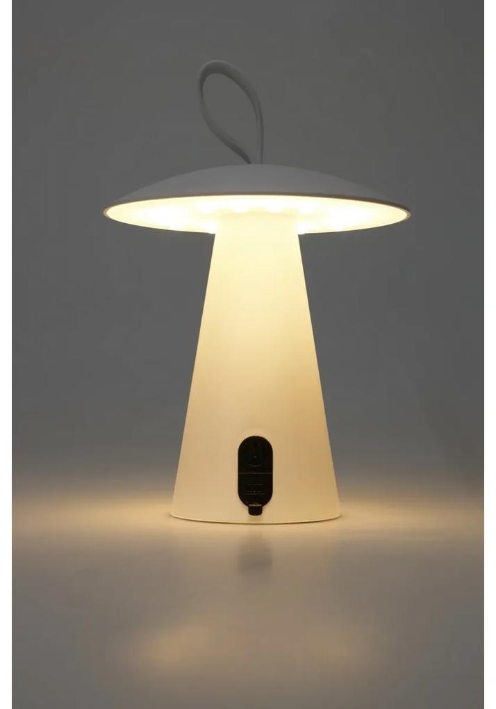 Stolní venkovní přenosná LED lampa Boise, bílá, USB, 15 x 17 cm, plast