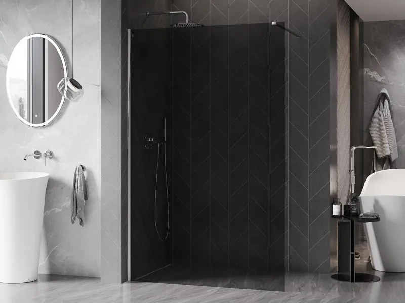 Mexen, Mexen Kioto-X sprchová stěna 60 x 200 cm, grafit 10 mm, chrom - 800-060-101-01-40-X