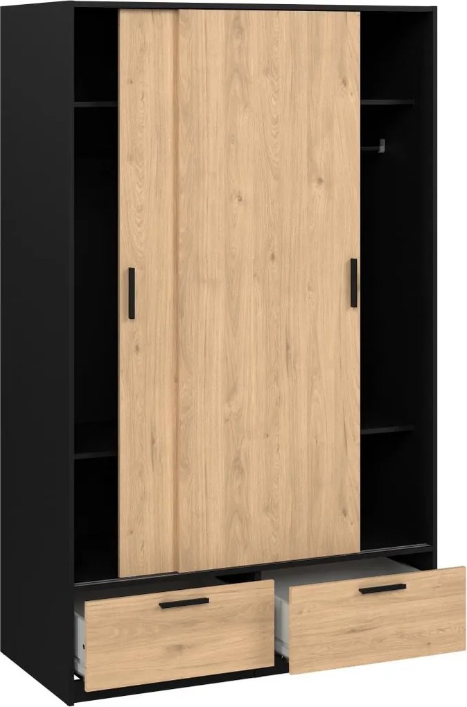FALCO Skříň Lincoln 324 černý mat/jackson hickory