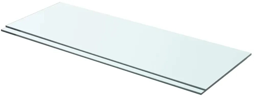 Policové desky 2 ks sklo čiré 70 x 25 cm 3051570