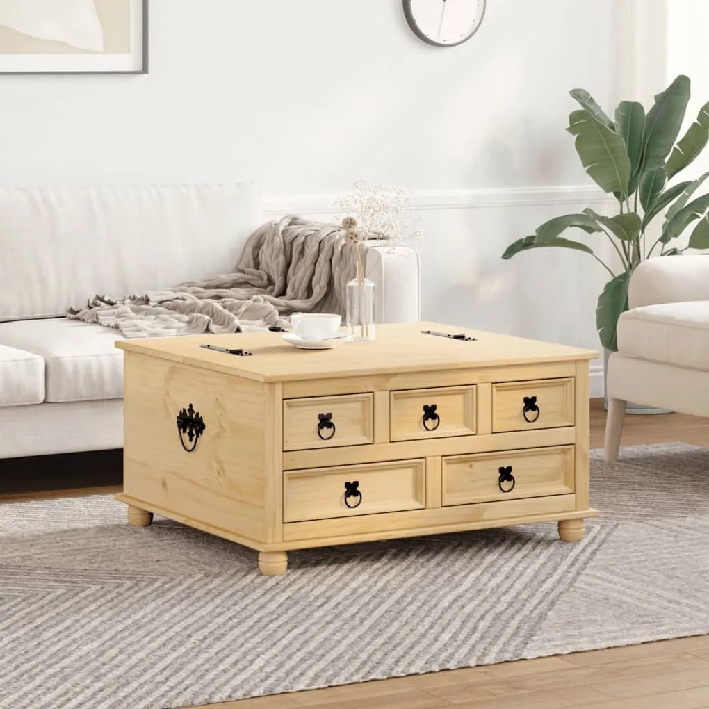 Úložný Box Corona 90 X 78 X 45 Cm Masivní Borové Dřevo
