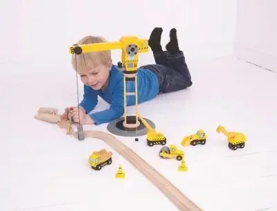 Bigjigs Rail Jeřáb a stavební stroje / od 3 let