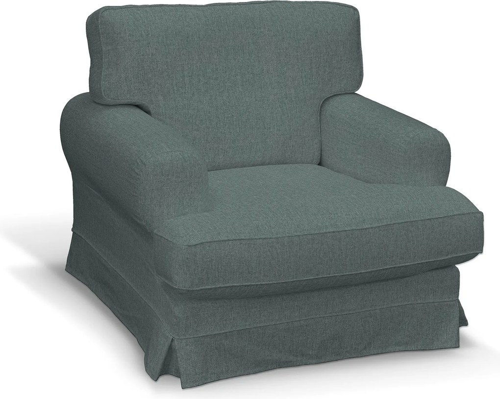 Potah na křeslo IKEA Ekeskog barva modrá látka pletený vzor
